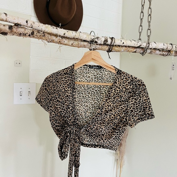 SHEIN | Tops | Cheetah Crop Top | Poshmark